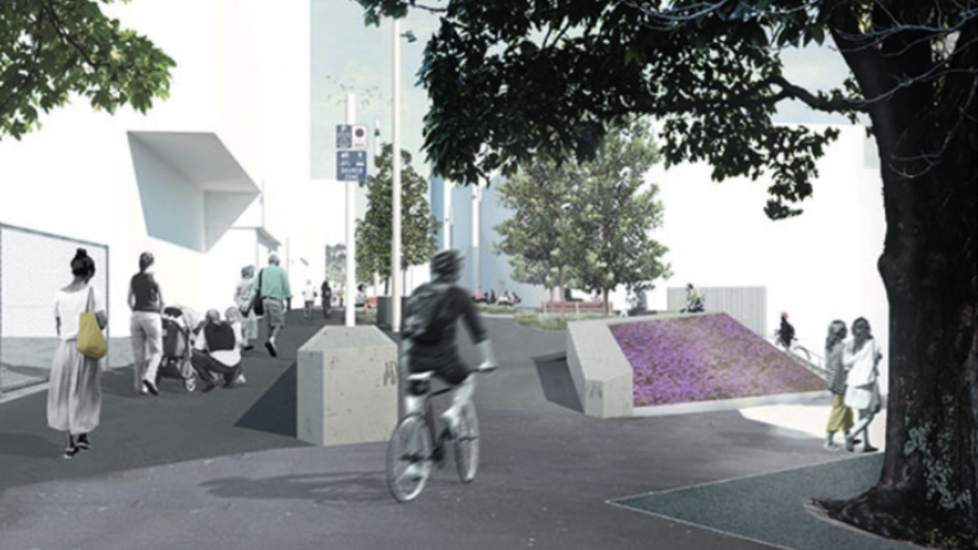 Inner City Footpaths and Landscaped Areas